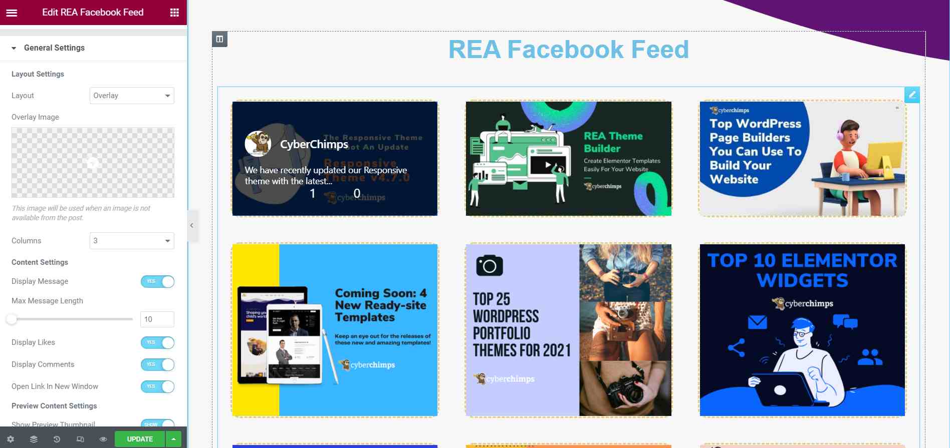 Elementor Facebook Feed - Responsive Addons for Elementor