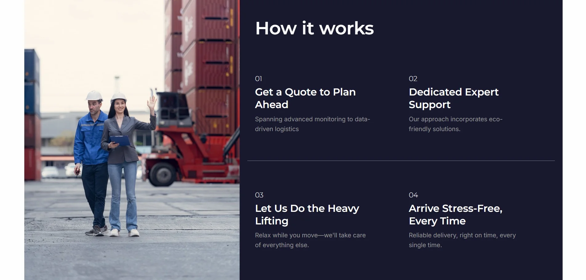 Transport Services WordPress Website Template