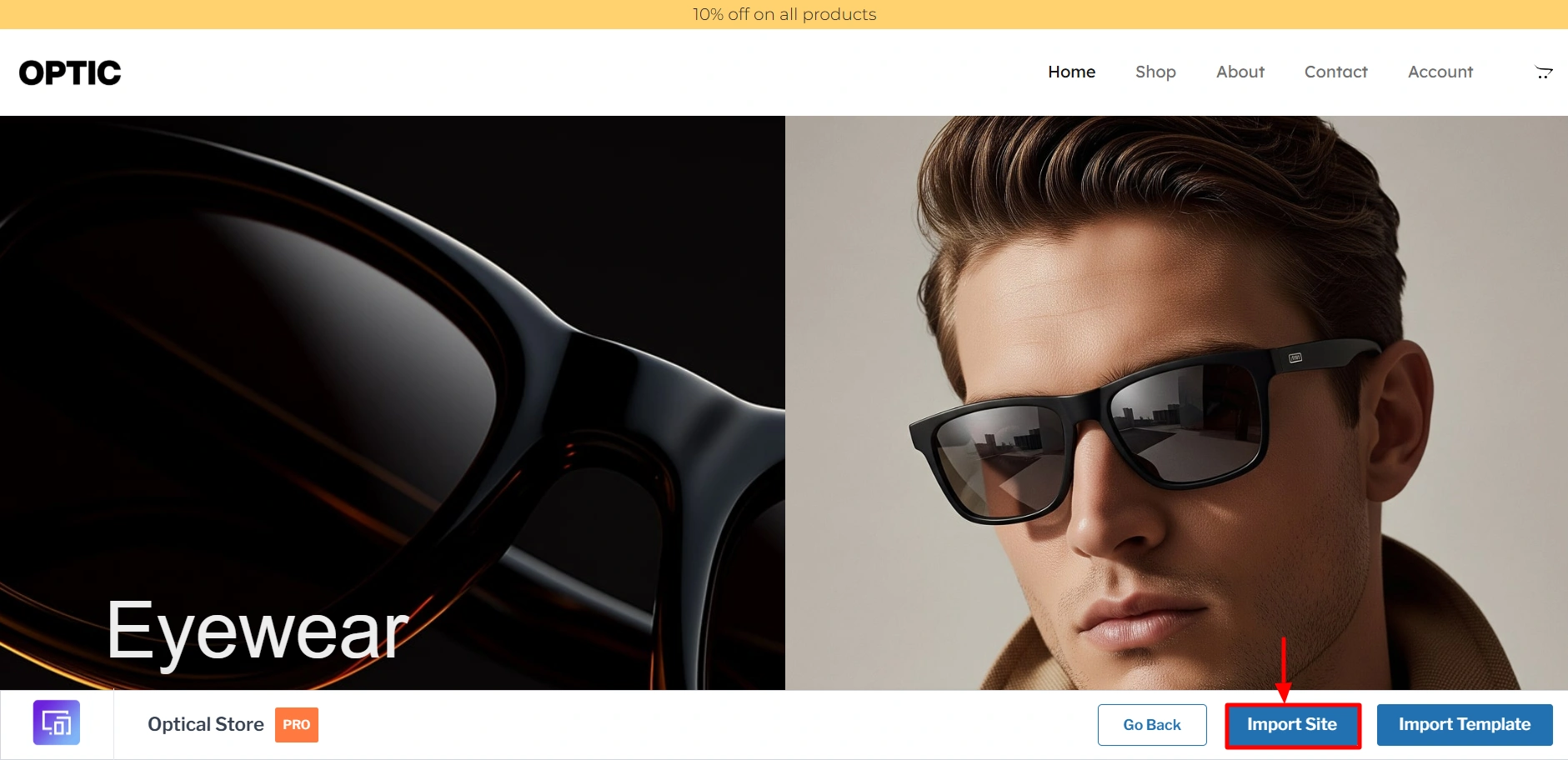 Introducing New Optical Store Starter Template
