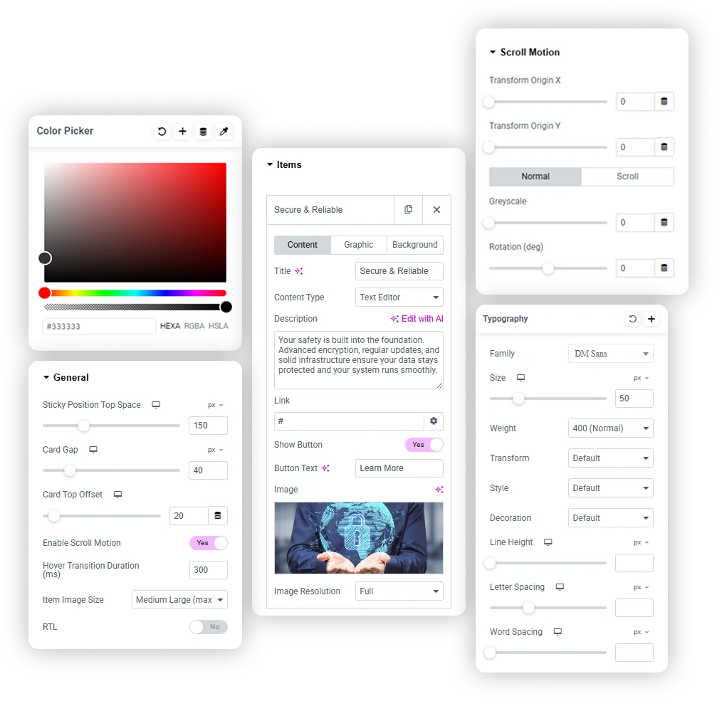 Elementor Stacking Cards Widget - Responsive Addons For Elementor