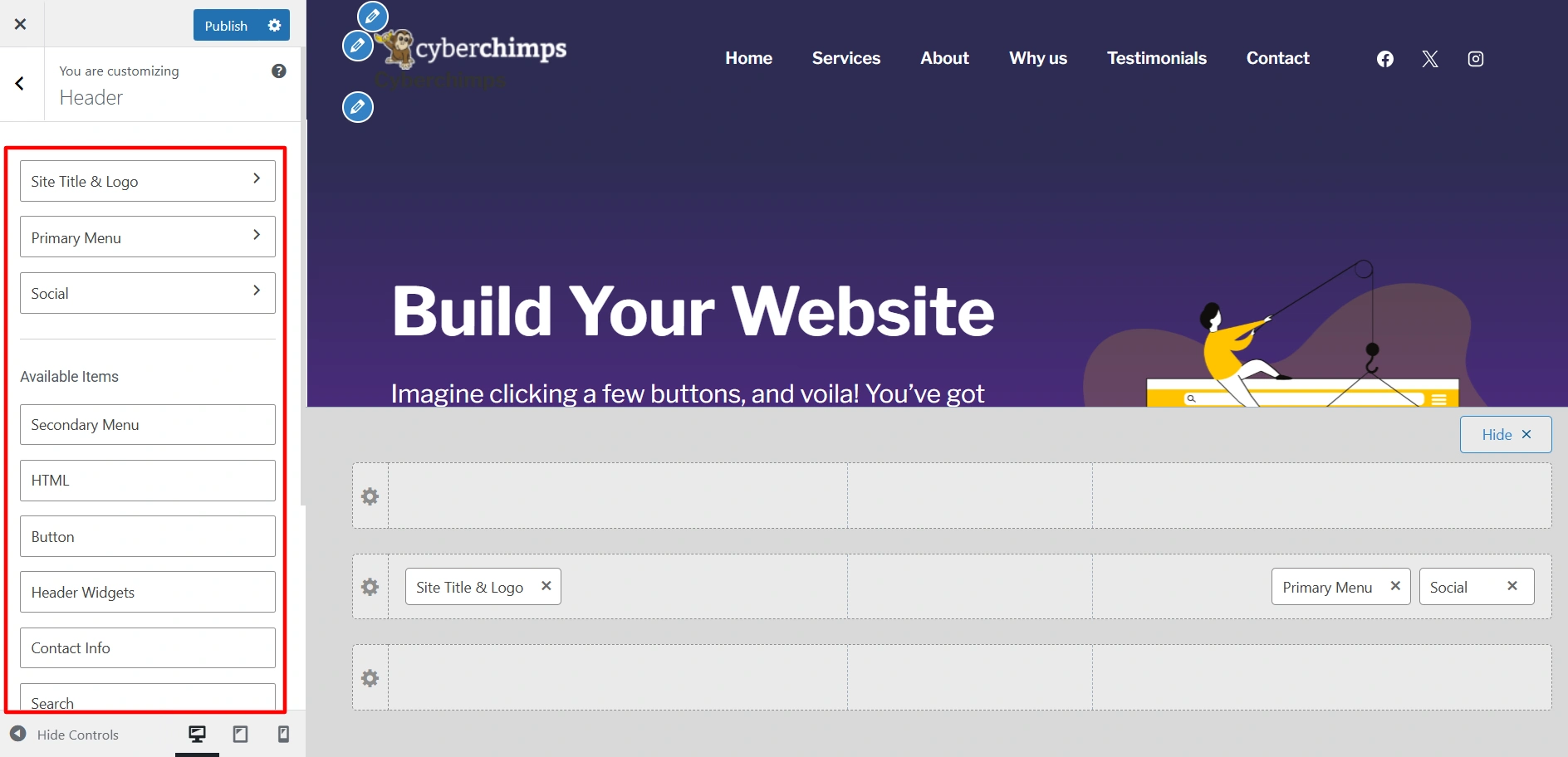 Create Mobile Header With Responsive Theme's Header Builder