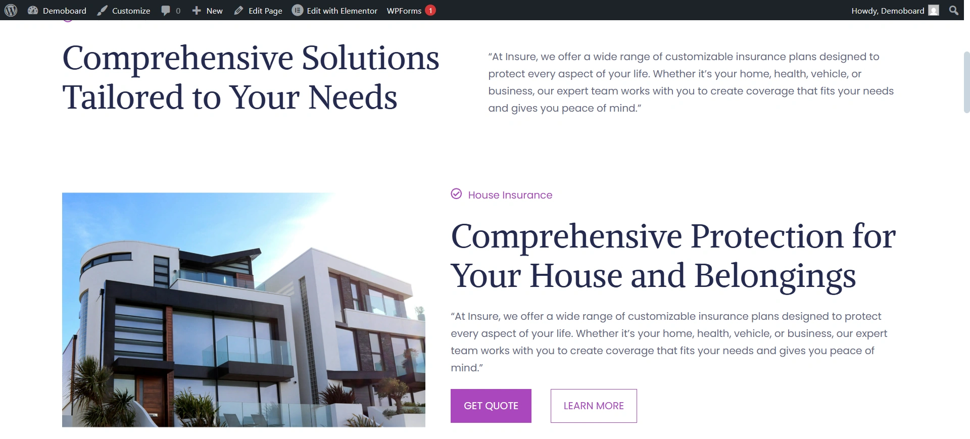 Introducing Insurance Starter Template for Responsive Theme