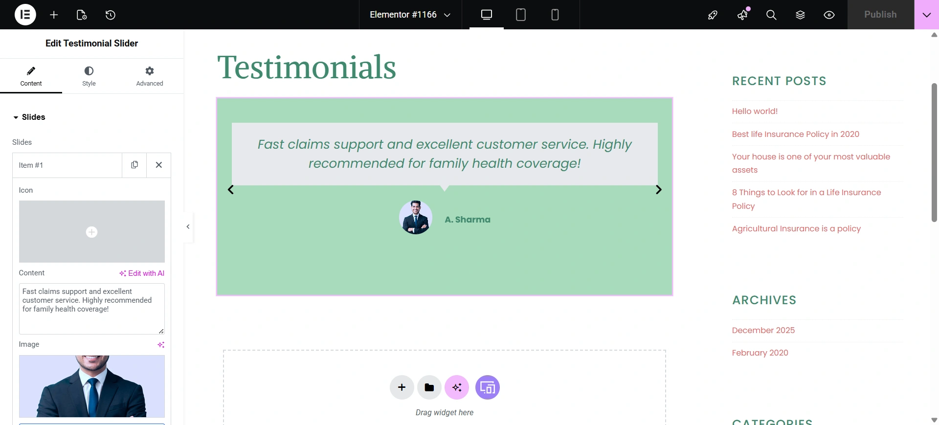 Introducing Insurance Starter Template for Responsive Theme